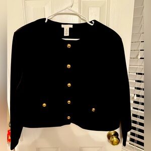 H&M | Jackets & Coats | Never Worn 224 Season Hm Black Jacket With Gold ...